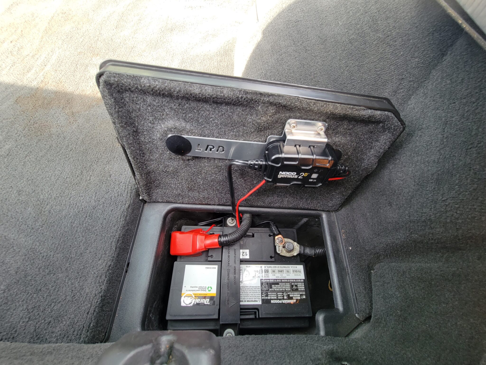 2005-2013 C6 Corvette Aluminum Battery Charger Mount for NOCO GENIUS2D ...